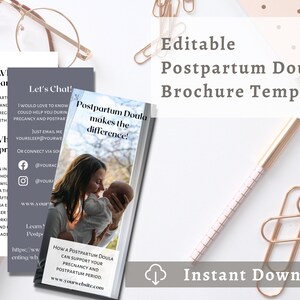 Editable Postpartum Doula Brochure Template Printable | Etsy
