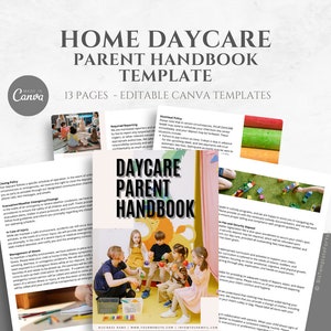 Editable Daycare Parent Handbook Template, Parent Handbook for Home ...