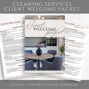 Cleaning Services Client Welcome Packet, Editable Client Onboarding ...