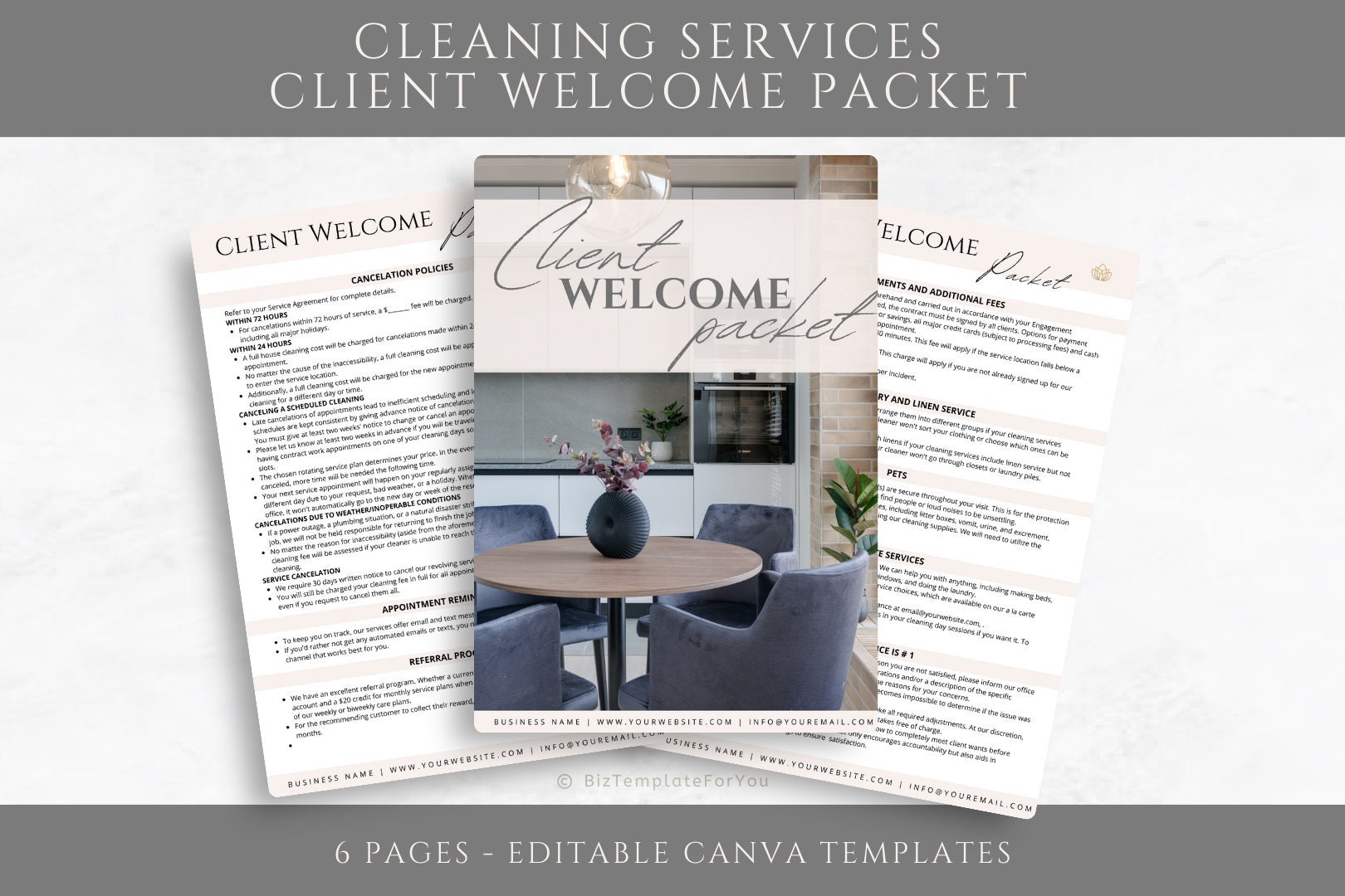 Cleaning Services Client Welcome Packet, Editable Client Onboarding ...