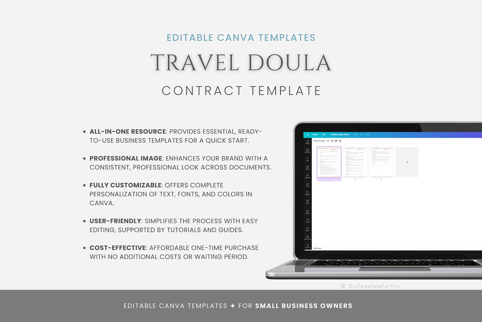 Editable Travel Doula Service Agreement, Travel Doula Contract Template ...