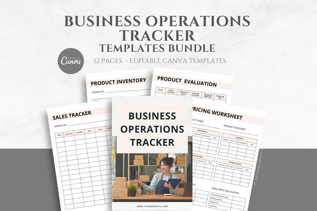 Editable Business Operations Tracker Templates Business - Etsy