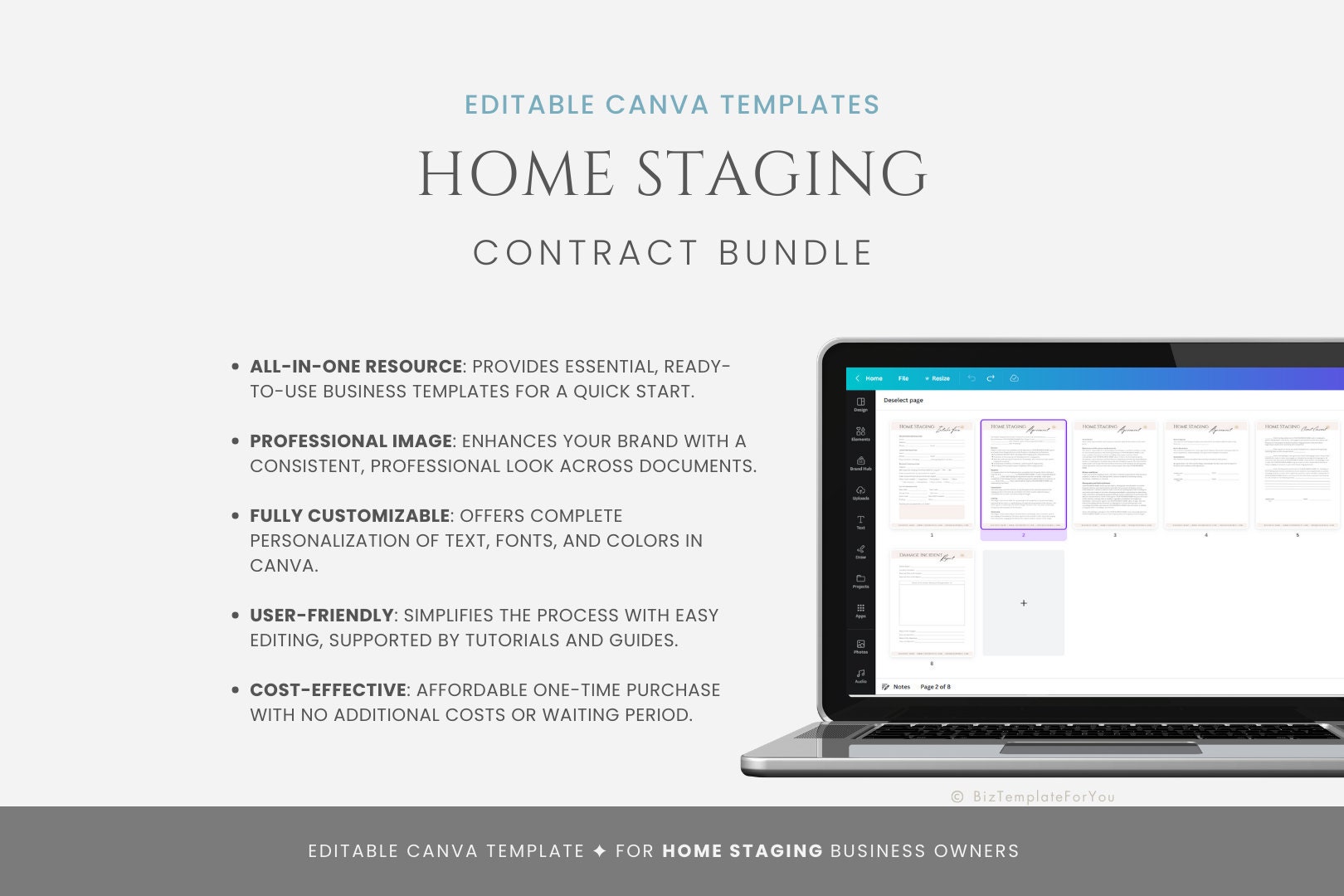 Editable Home Staging Forms Bundle Client Intake, Contract, Invoice ...