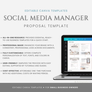 Editable Social Media Manager Proposal Template, Freelance Social Media ...