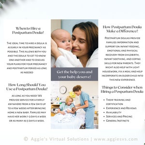 Editable Postpartum Doula Brochure Template Printable | Etsy