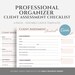 Editable Professional Organizer Client Assessment Checklist Template ...