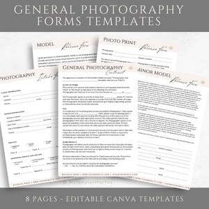 Editable Photography Contract Template Bundle Including - Etsy