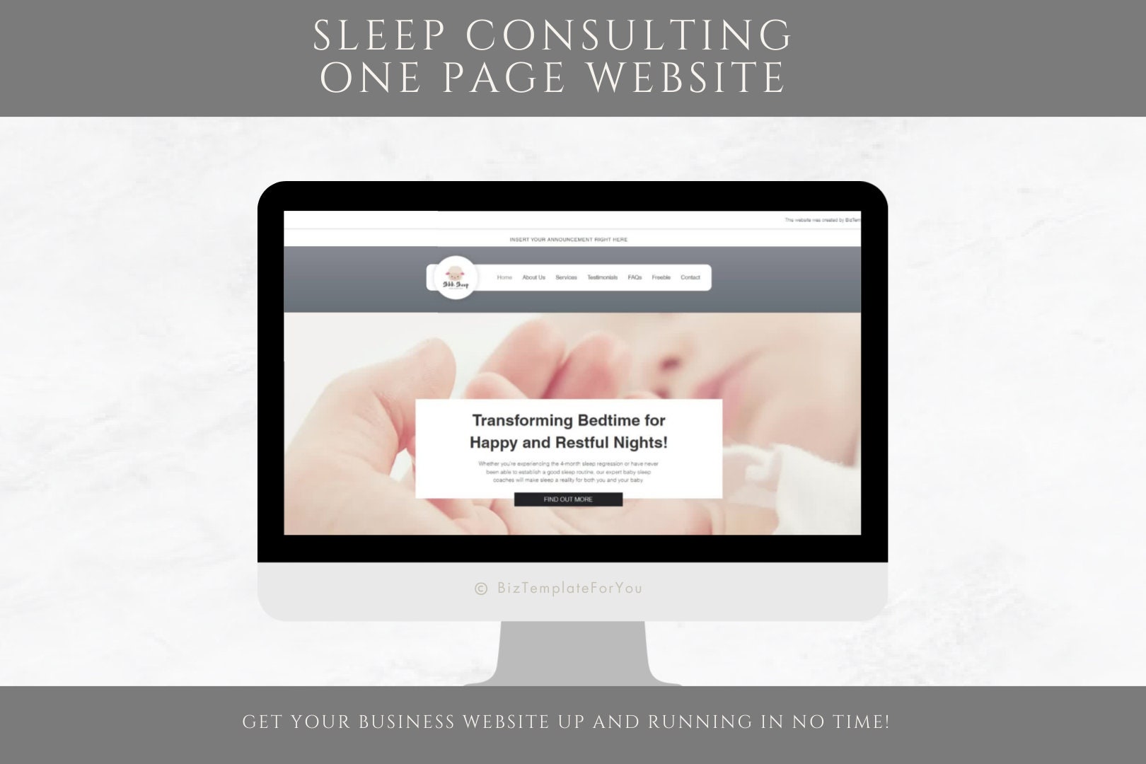 Sleep Consultant Website Template, Customizable Wix Website for ...