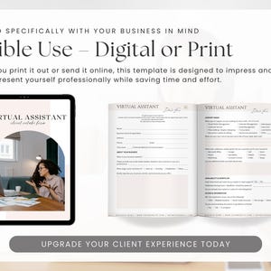 Editable Virtual Assistant Client Intake Form Template, VA Business ...