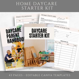 Daycare Starter Kit, Editable Daycare Forms Templates, Starter Kit for ...