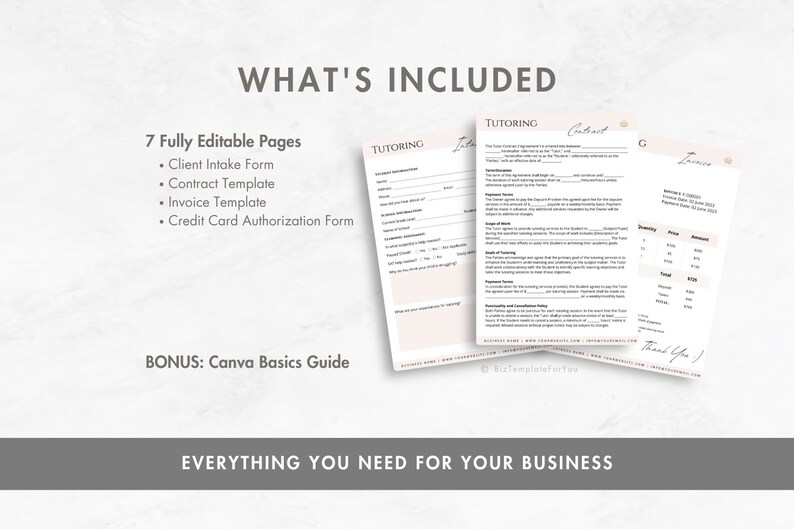 Editable Tutoring Contract Template, Tutoring Service Agreement ...