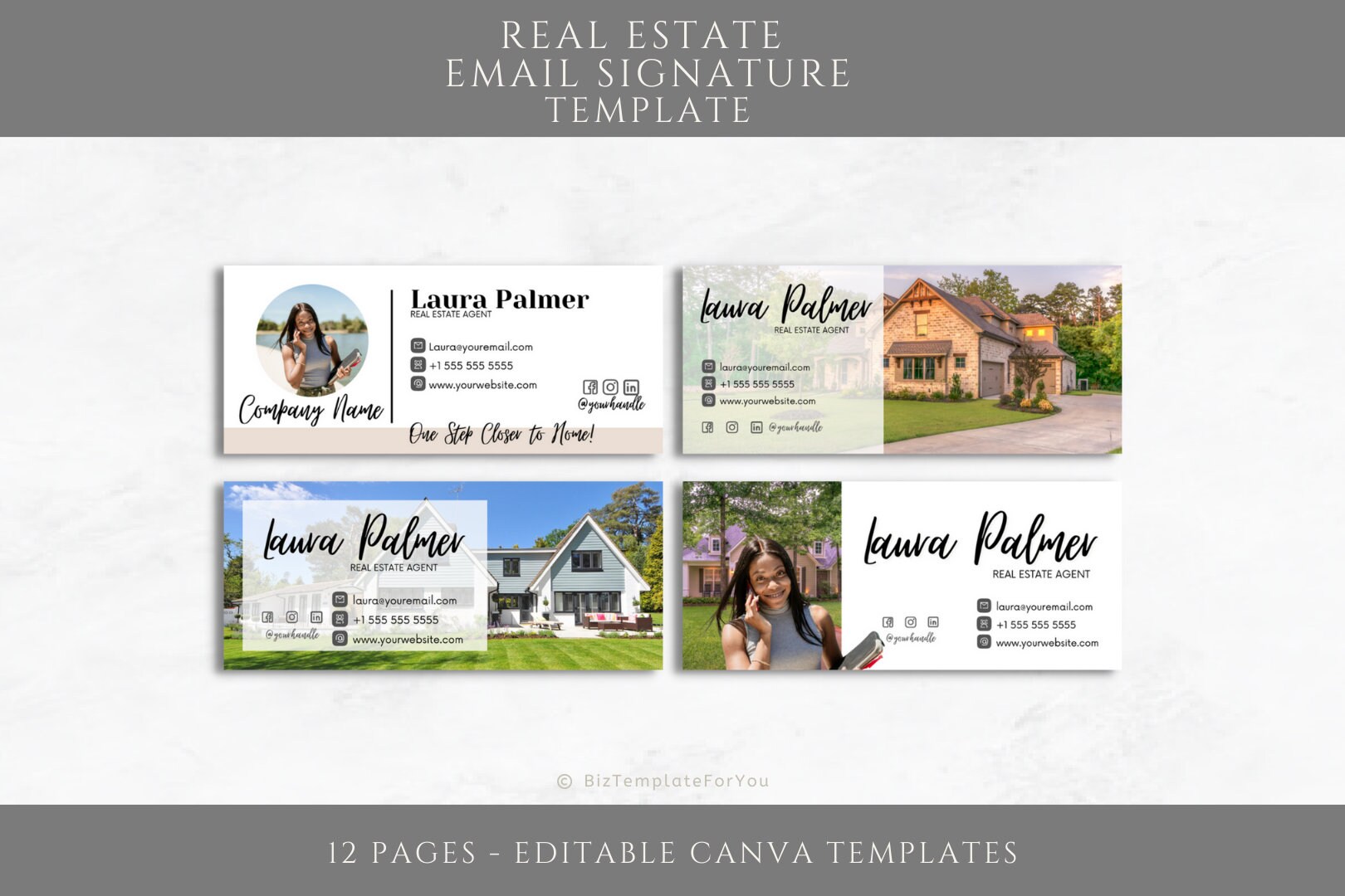 12 Real Estate Email Signature Template Realtor Signature - Etsy