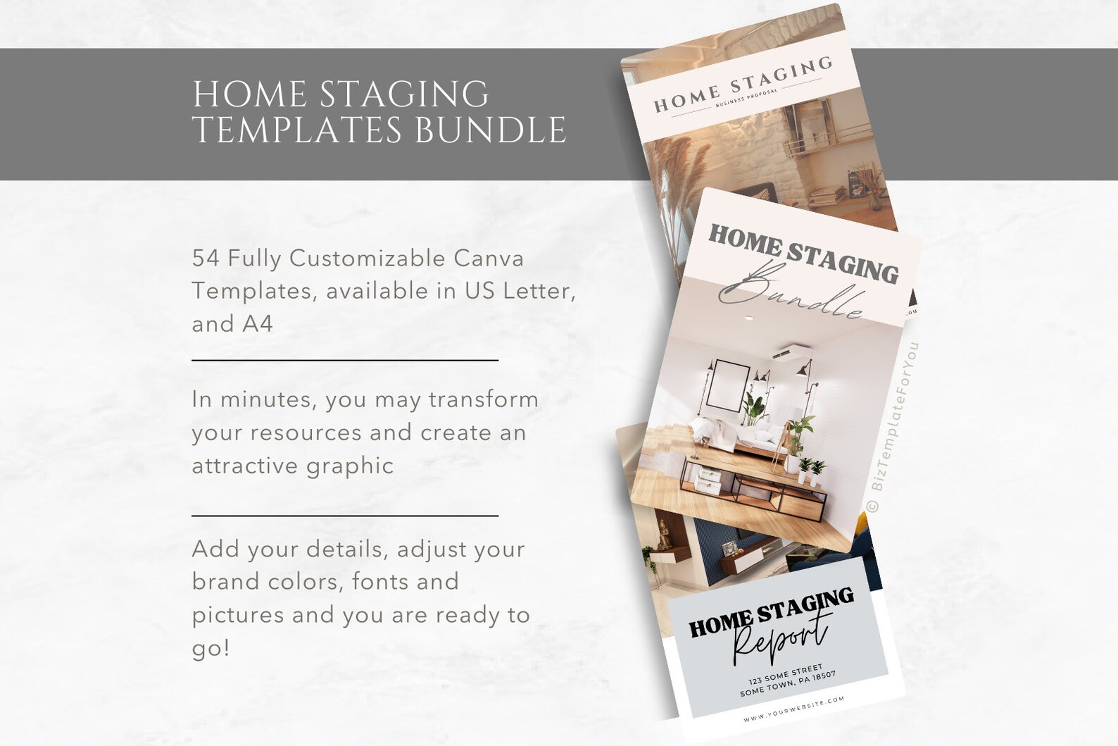 Editable Home Staging Business Templates Bundle, Property Staging ...