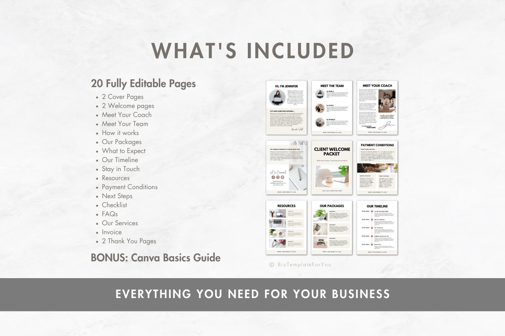 Editable New Client Welcome Packet Template, Onboarding Canva Template ...