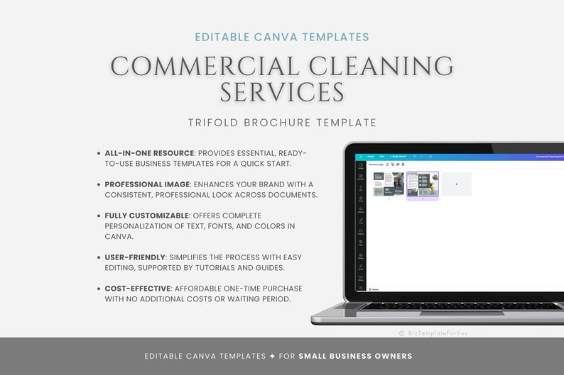 Commercial Cleaning Service Brochure Template, Cleaning Business ...