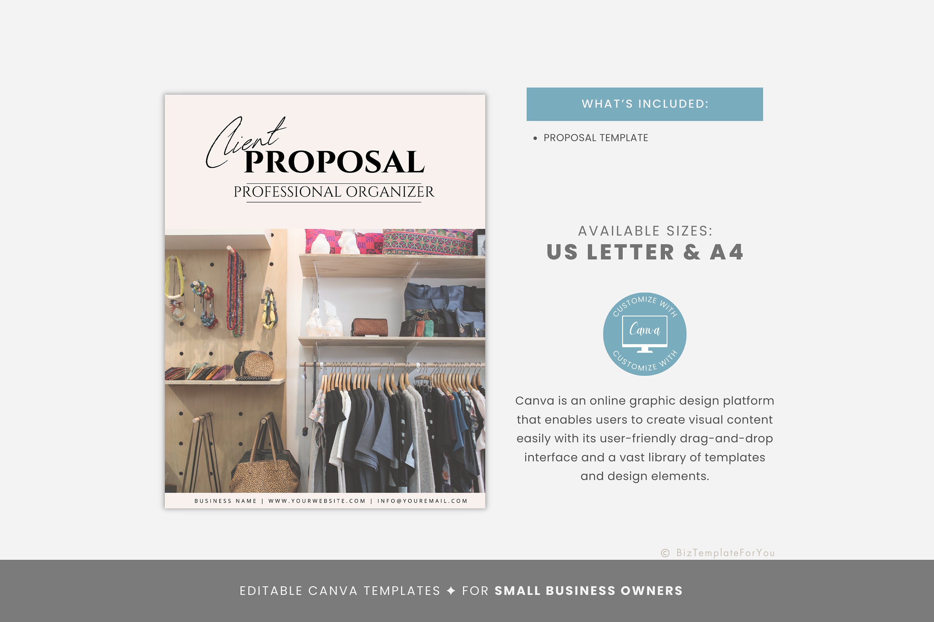 Editable Professional Organizer Client Proposal Template, Proposal Form ...
