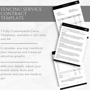 Editable Fencing Contract Template, Professional Fencing and Gates ...