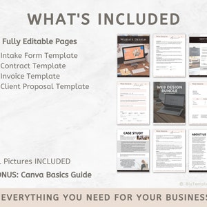 Editable Web Design Templates Bundle Freelance Website - Etsy
