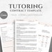 Editable Tutoring Contract Template, Tutoring Service Agreement ...