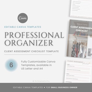 Editable Professional Organizer Client Assessment Checklist Template ...