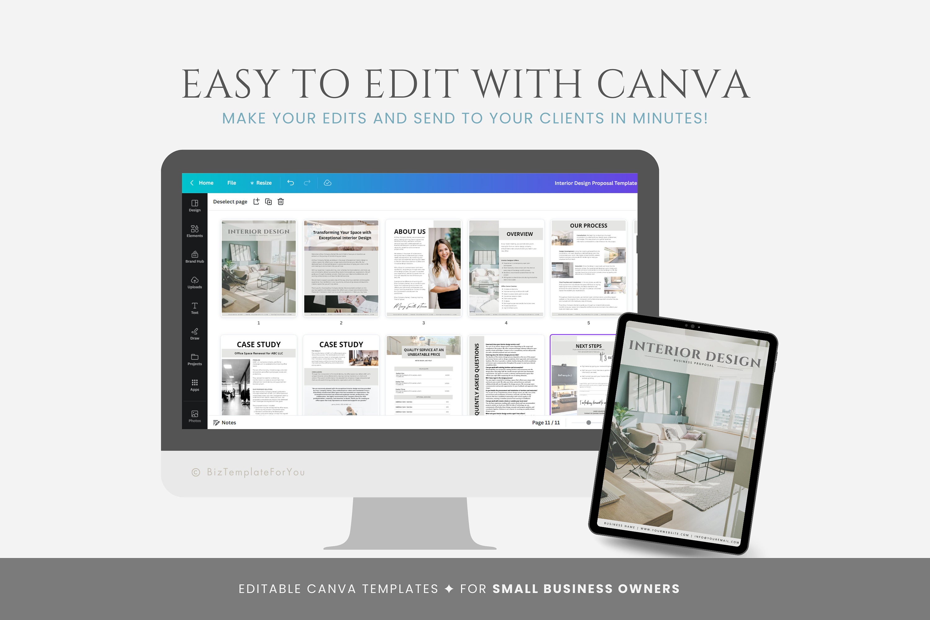 Editable Interior Design Proposal Template, Interior Designer Proposal ...