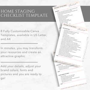 Editable Home Staging Checklist, Property Staging Checklist Template ...