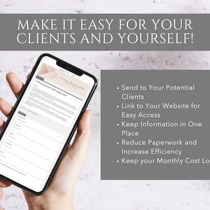 Editable Virtual Assistant Client Intake Form Template, Freelance ...