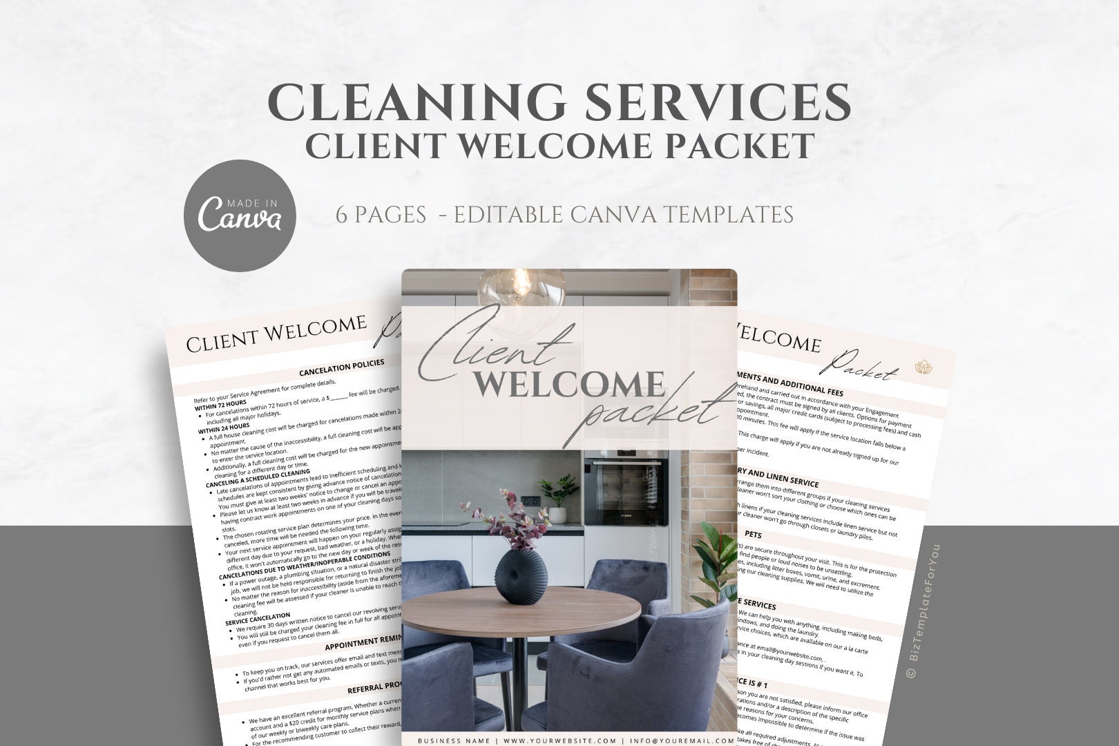 Cleaning Services Client Welcome Packet, Editable Client Onboarding ...