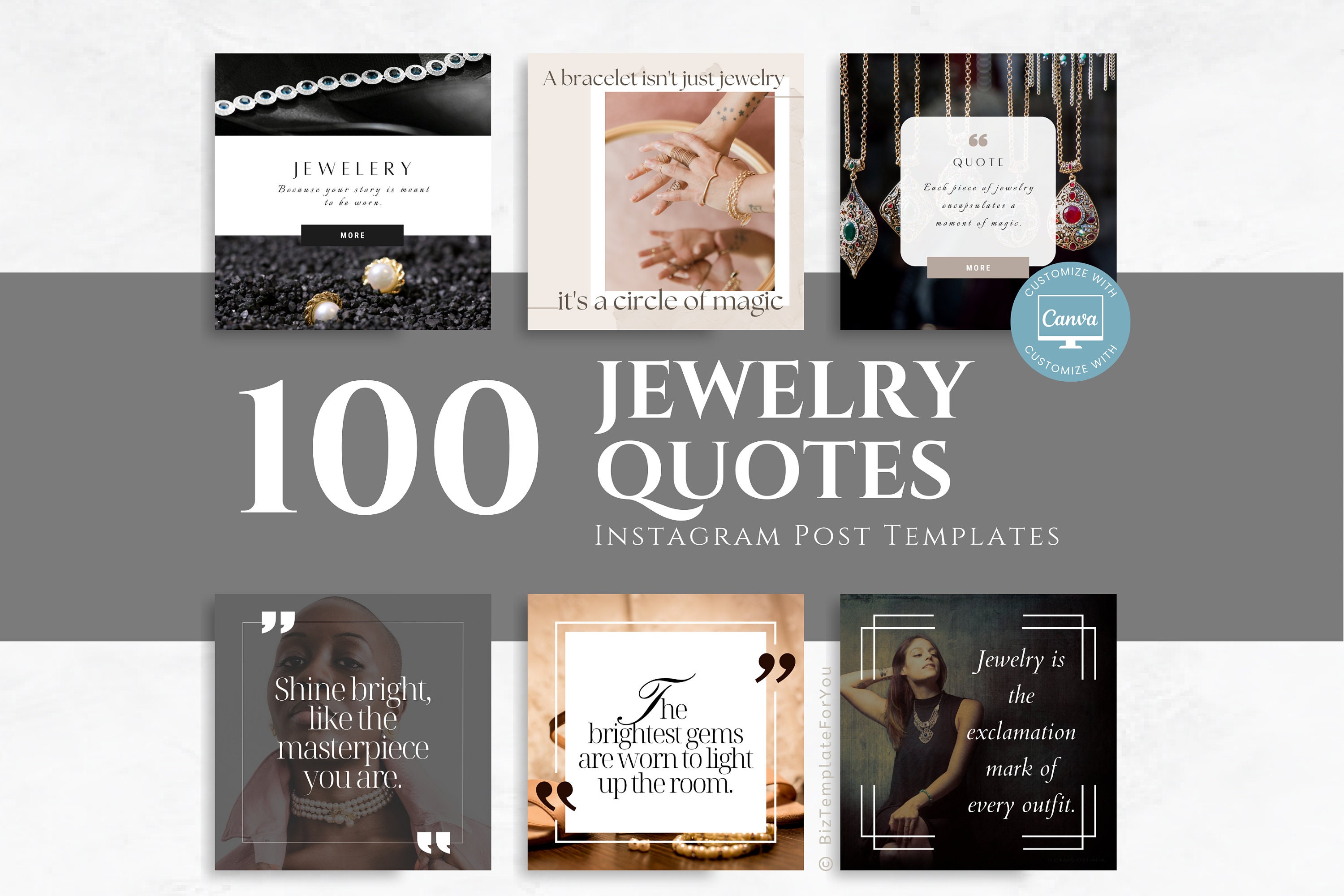 Editable 100 Jewelry Quotes for Instagram, Inspirational Quotes for ...