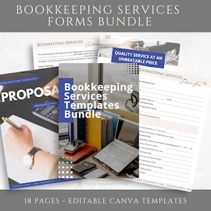 Editable Bookkeeping Services Template Bundle, Freelance Bookkeeper ...