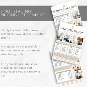 Editable Home Staging Pricing List Template, Property Staging Pricing ...