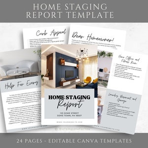 Editable Home Staging Report Template, Property Staging Checklist, Real ...