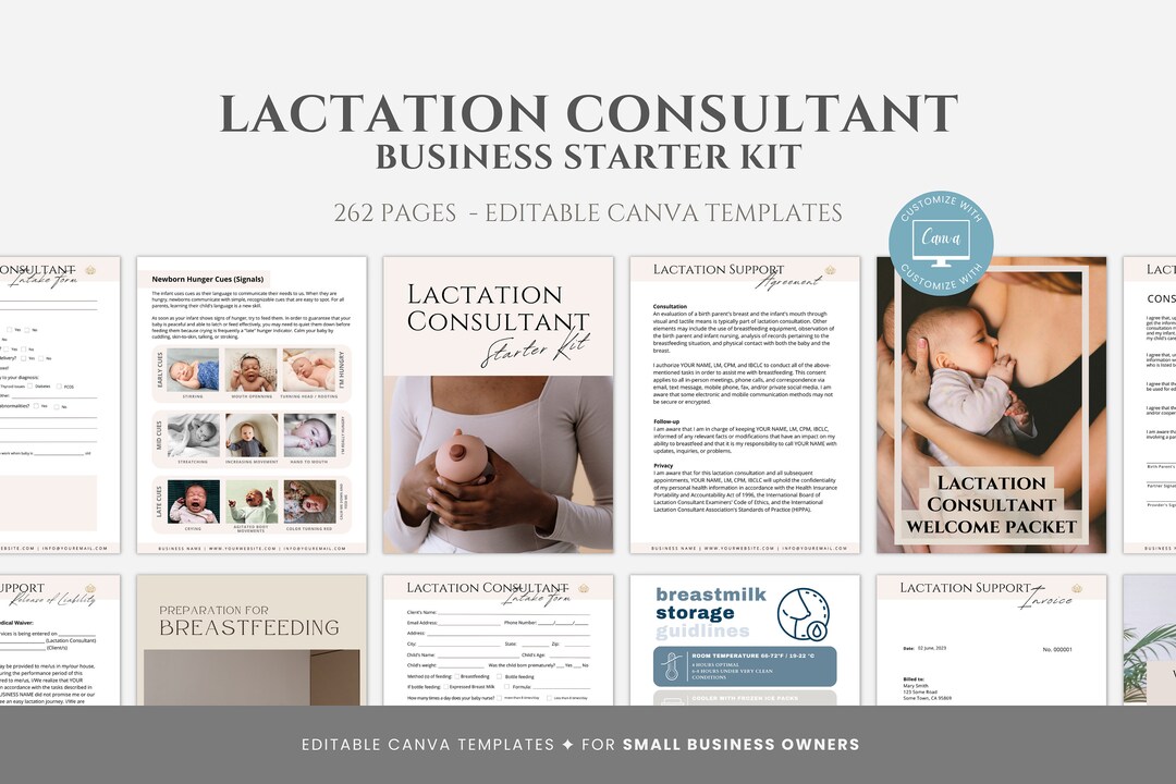Editable Lactation Consultant Business Starter Kit, All Lactation ...