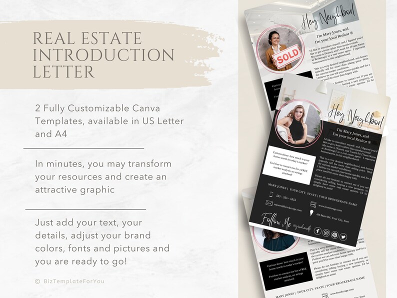 Real Estate Introduction Flyer Template Realtor Marketing - Etsy