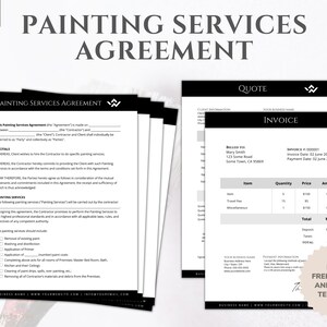 Editable Painting Contract Template Professional Painting - Etsy