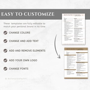 Move In/out Cleaning Checklist, Editable House Cleaning Checklist ...
