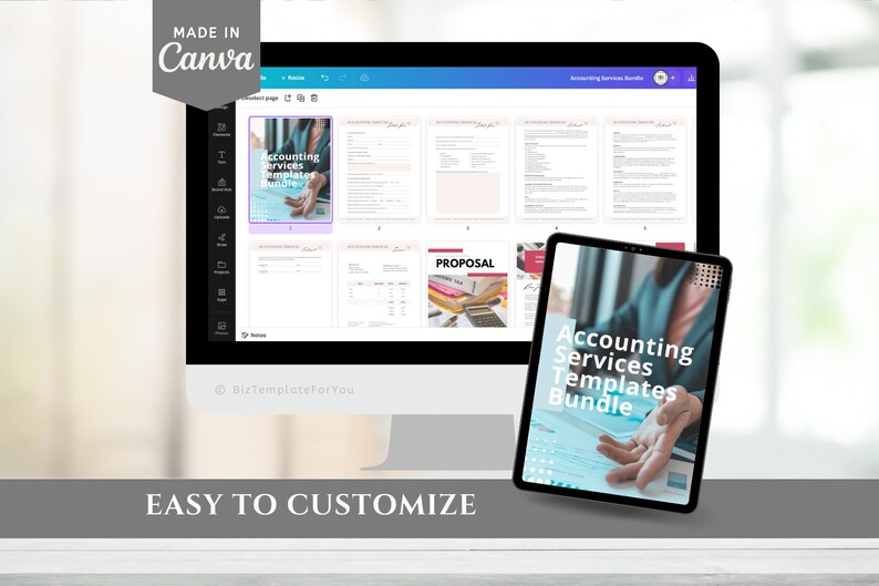 Editable Accounting Services Templates Bundle, Freelance Accountant ...