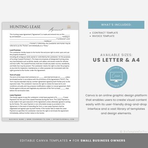 Editable Hunting Lease Contract, Land Lease for Huntingn Agreement ...
