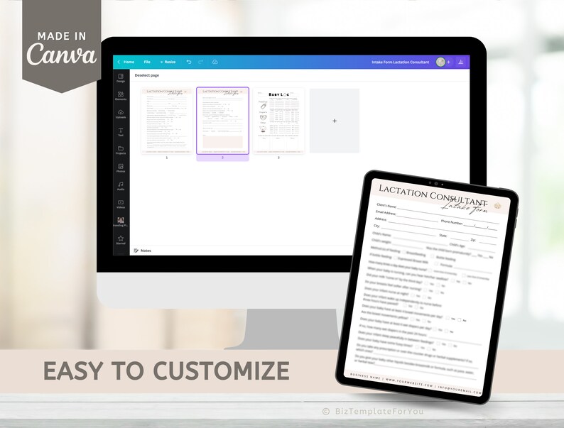 Editable Lactation Consultant Client Intake Form Template - Etsy