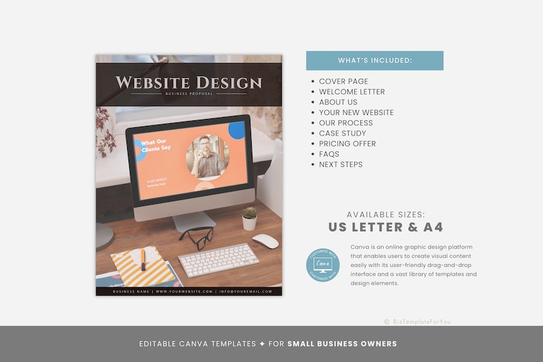 Editable Web Design Proposal Template, Freelance Website Designer ...