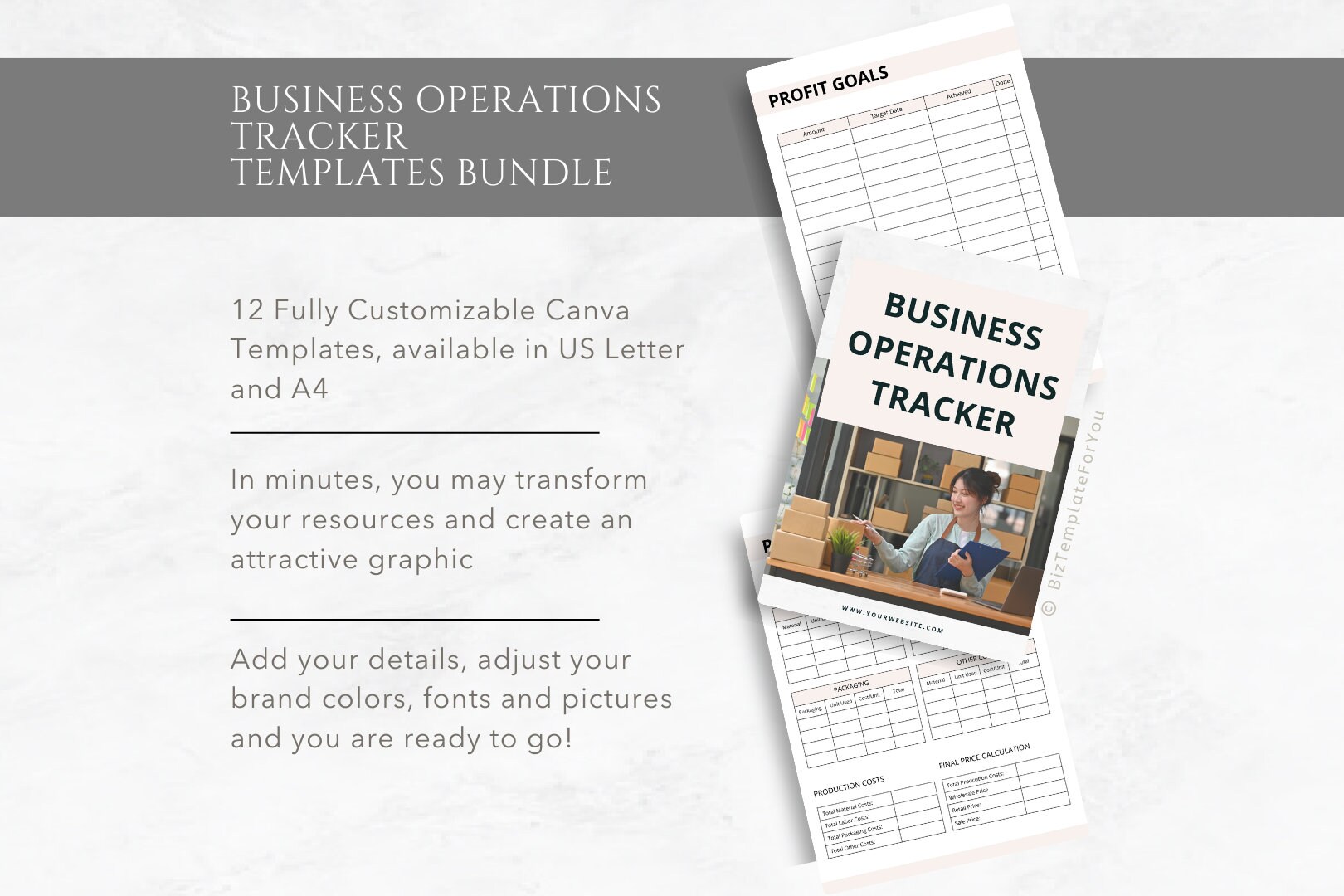 Editable Business Operations Tracker Templates Business - Etsy