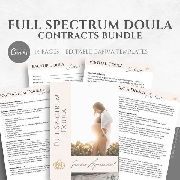 Doula Backup Contract - Etsy