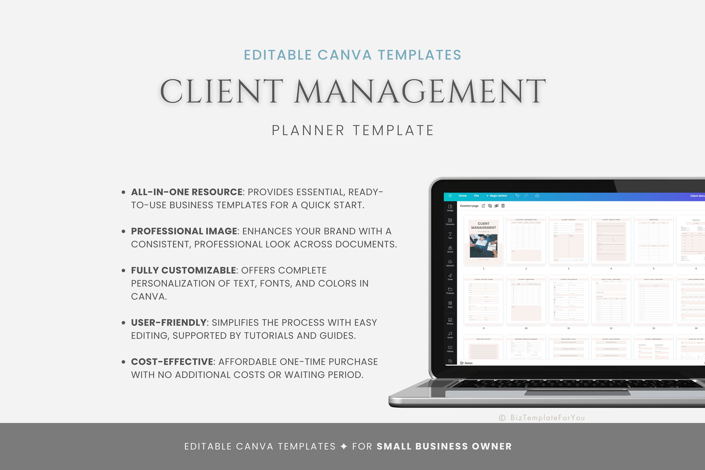 Editable Client Management Planner Template, Small Business Customer ...