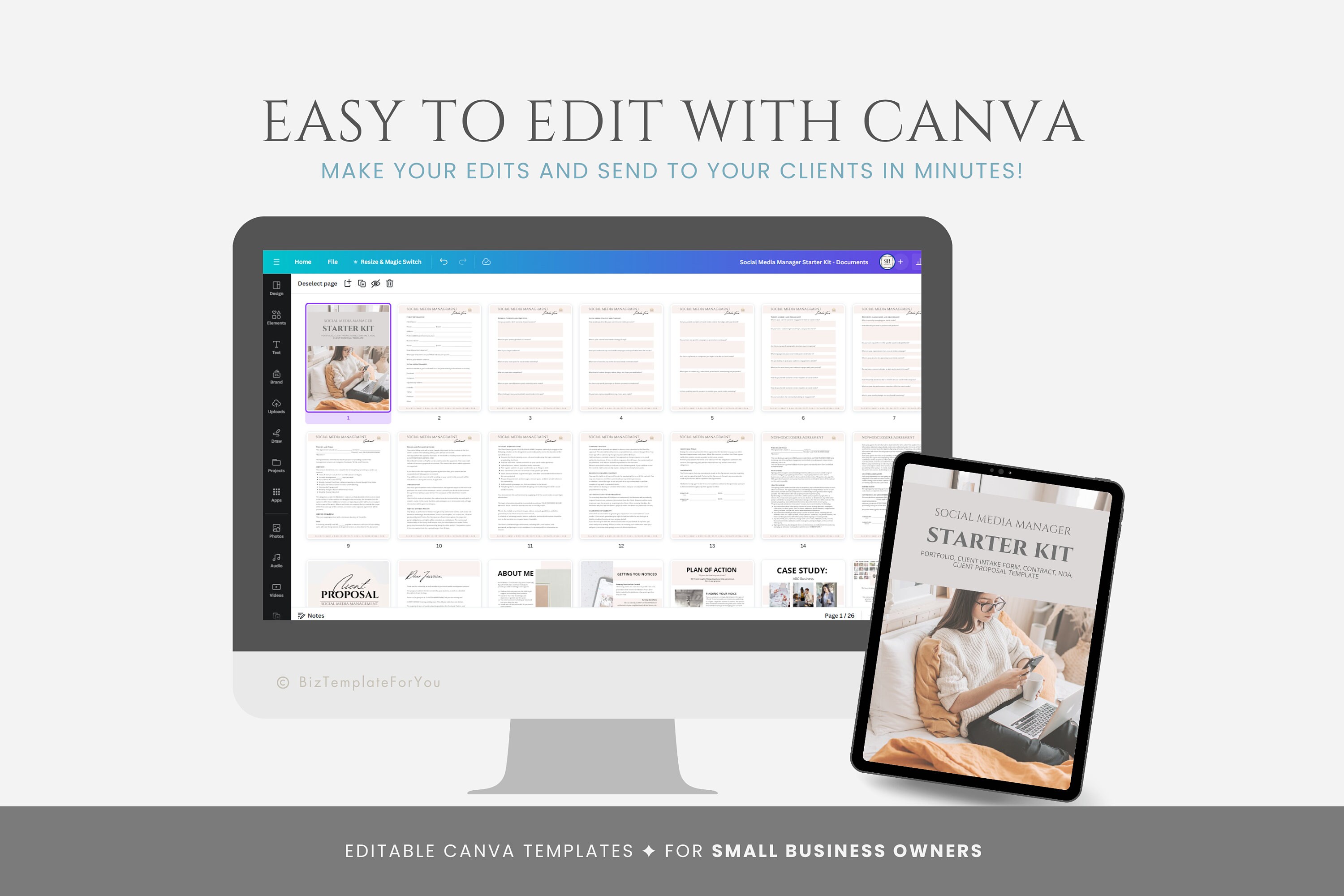 Editable Social Media Manager Starter Kit, Including Contract ...