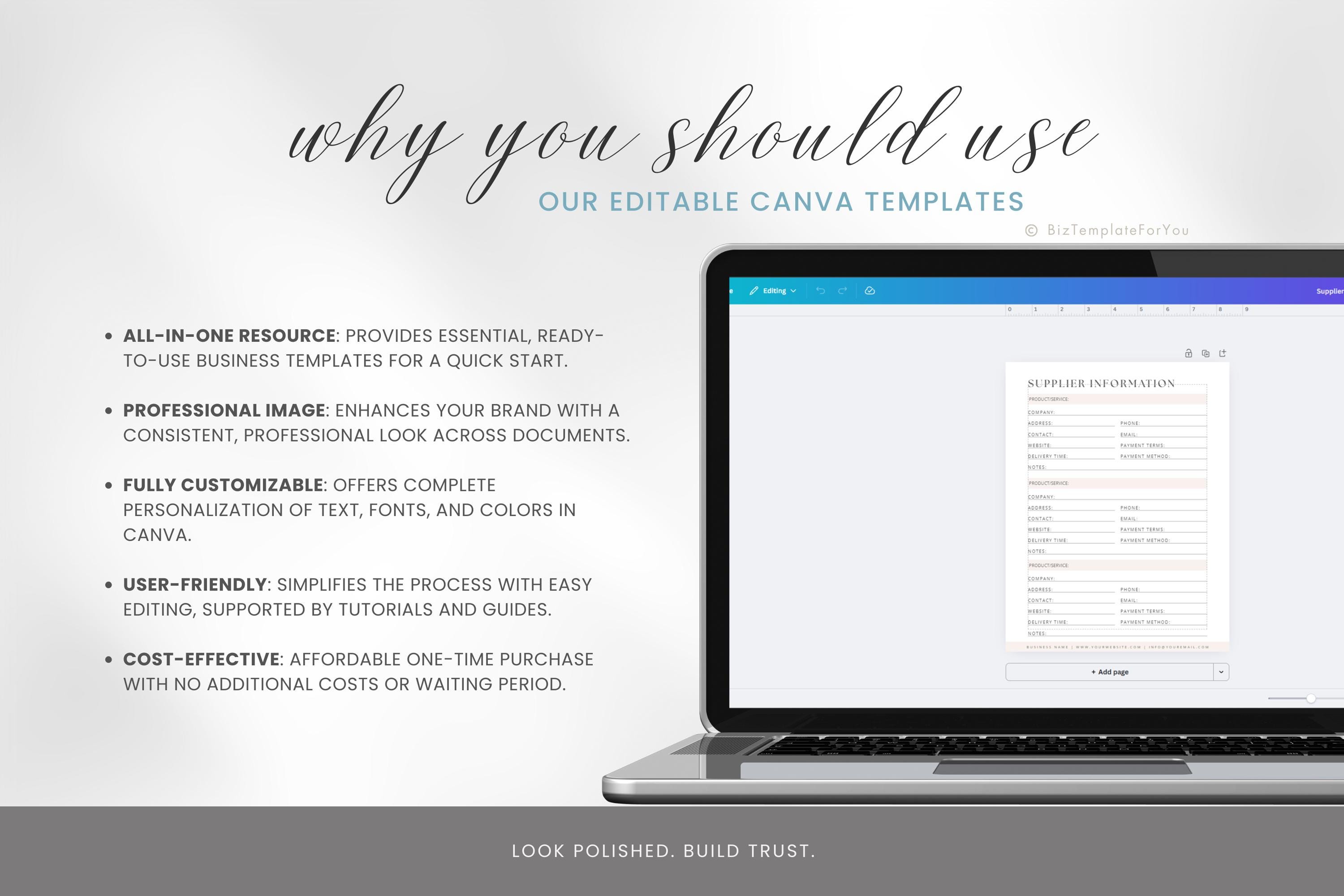 Editable Supplier Information Sheet Template, Vendor Contact Tracker ...