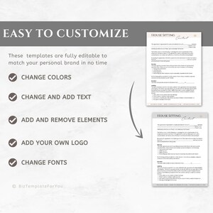 Editable House Sitting Contract Template, House Sitter Templates, Home ...