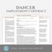 Editable Dancer Contract Template, Dancer Employment Agreement ...