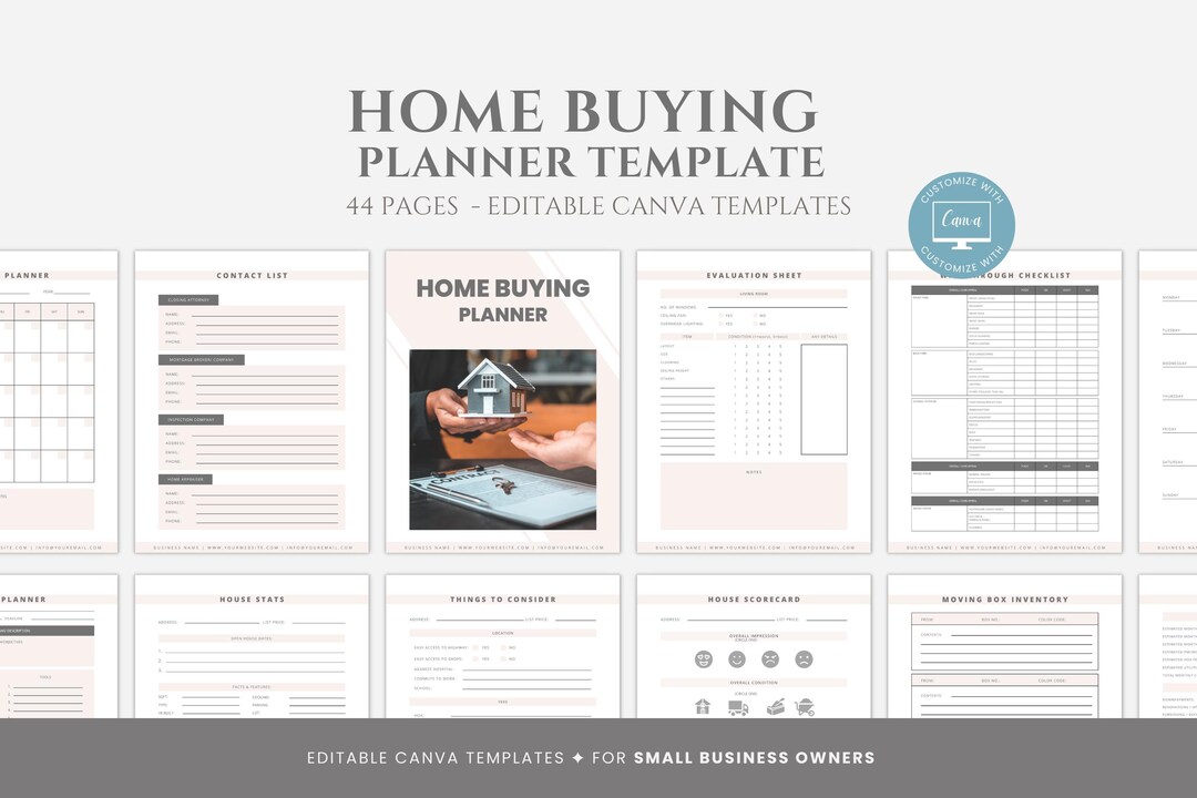 Editable Home Buying Planner Template, House Buying, New Home Planner ...