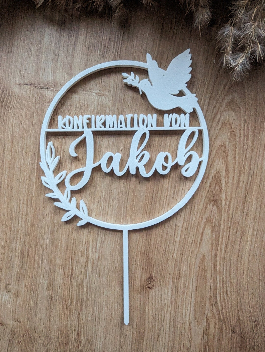 Cake Topper Confirmation Personalized, Cake Topper Name Confirmation ...