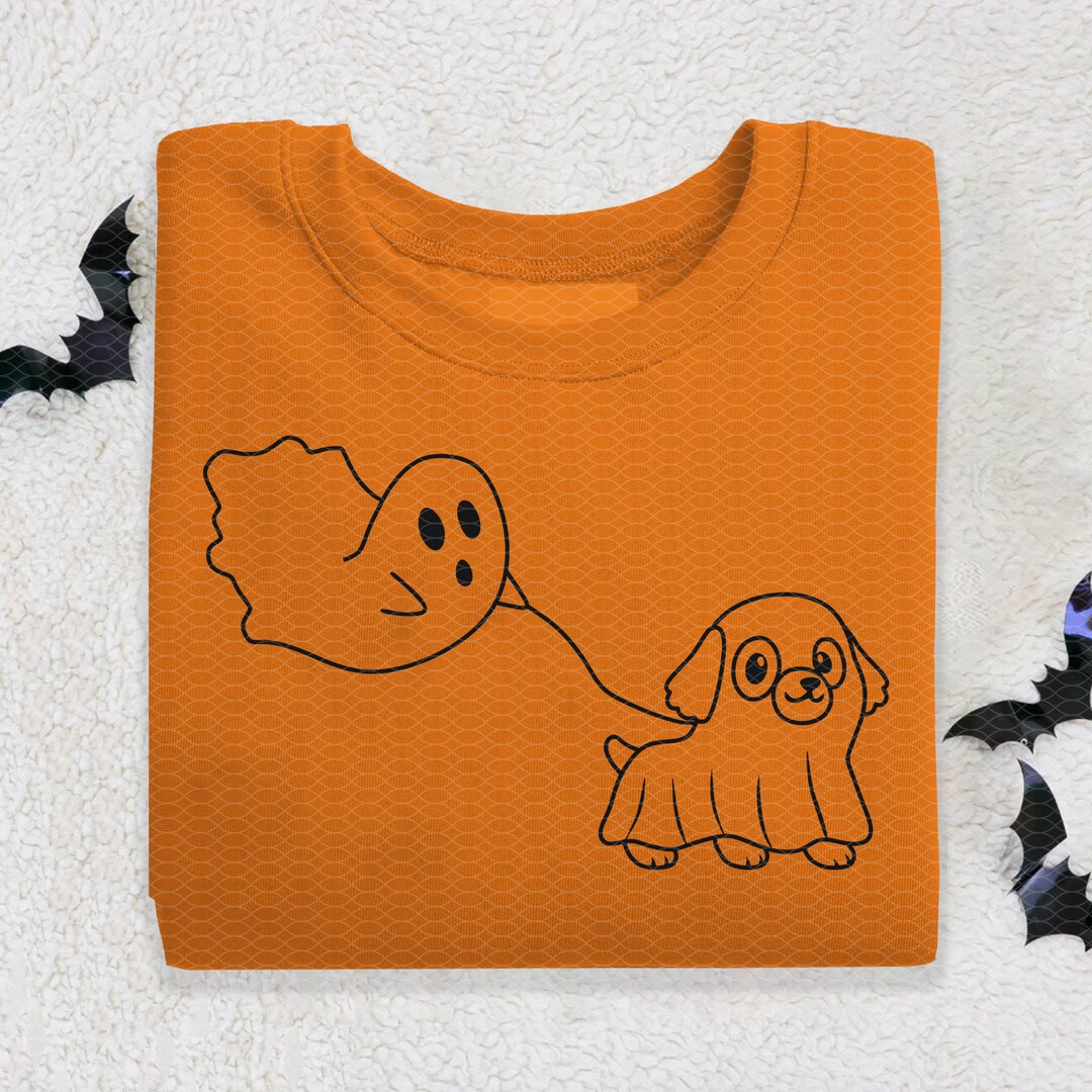 Ghost Dog Halloween Svg Png, Ghost Walking Dog Svg, Ghost Walking Dog ...